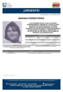 Activan Alerta Amber para encontrar a Mariana Ferrer de 14 años - El ...